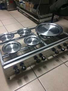 4 small and 1 big burner combo set kunafa konafa kanafeh kunafah kunefe stove for cooking quarry 4 small plates and 1 big plate included works with propane gas (lpg)