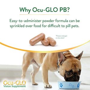 Ocu-GLO PB Vision Supplement for Small Dogs & Cats – Easy to Administer Powder Blend with Lutein, Omega-3 Fatty Acids, Grape Seed Extract and Antioxidants to Promote Eye Health, 30ct Sprinkle Capsules