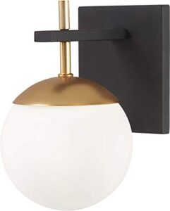 george kovacs p1350-618 alluria 1 light wall mount, 75 watt total, weathered black w/autumn gold