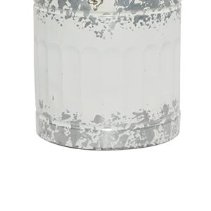 Deco 79 Metal Decorative Jars, Set of 2 11"W, 20"H, White