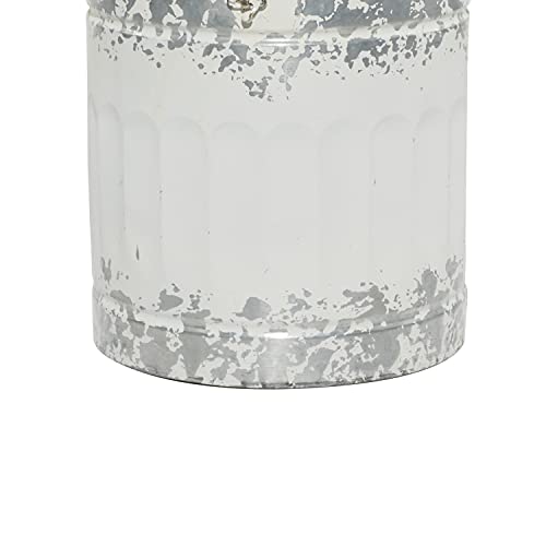 Deco 79 Metal Decorative Jars, Set of 2 11"W, 20"H, White