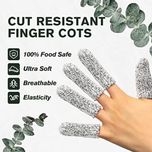 Evridwear 20PCS Finger Cots Cut Resistant Finger Sleeves,Glove Life Extender, Thumb Protectors Finger Covers Fingertip Protector for Cutting, Handicrafts, Craft, Kitchen, Sculpture (1 Pack Long)