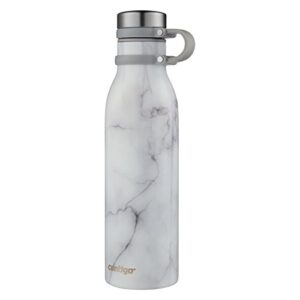 Contigo Matterhorn Vaccum Insulated Stainless Steel Water Bottle with Leak-Proof Chug Cap, Drinks Stay Cold up to 24 Hours or Hot up to 10 Hours, Fits Most Cup Holders, 20oz White Marble