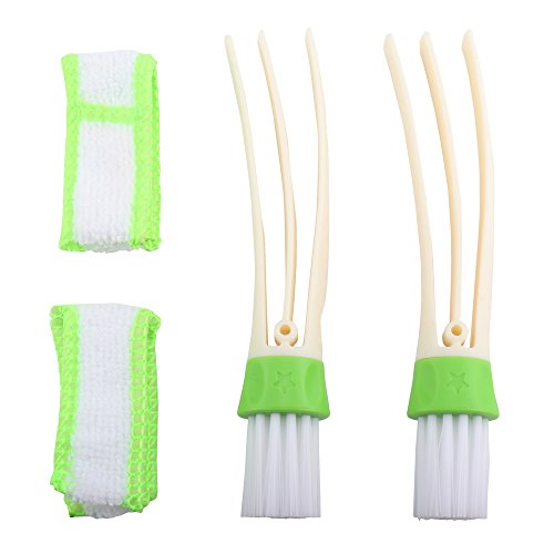 SUBANG 11 Pieces Car Detailing Brush Set for Cleaning Wheels,Interior,Exterior,Leather, Includes 6 Pcs Wooden Handle Boar Hair Automotive Detail Brush,3 Pcs Wire Brush and 2 Pcs Air Conditioner Brush