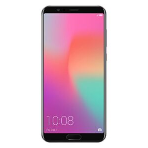 honor view10 gsm unlocked smartphone, ai processor, 5.99” fullview display, 20mp + 16mp dual-lens ai camera, dual sim 4g, fast charging, 6/128 gb, black (us warranty)