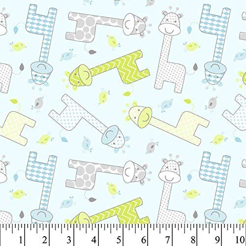 Baby Giraffes Flannel Fabric, 1.5 Yard PRECUTS