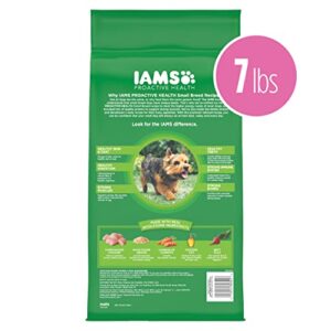 IAMS Small & Toy Breed Adult Dry Dog Food for Small Dogs with Real Chicken, 7 lb. Bag