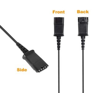 VoiceJoy USB Adapter Compatible with Any Plantronics or VoiceJoy Wired Headset with a QD and Includes Volume Control and Mute Functionality (Connect Headset to PC, Laptop and Softphones)