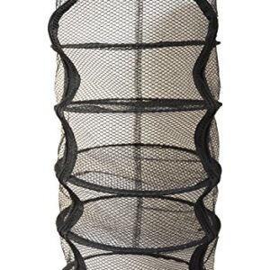 9 Inch 5 Level Micro Hanging Dry Net Indoor/Closet Drying Rack for Herbs, Plants, Organizer, Freshner - Black Mash Screen with Top-to-Bottom Zipper - Apartment Size with Zipped Storage Pouch