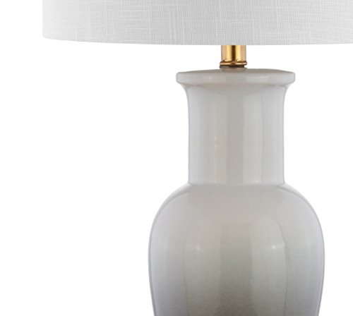 JONATHAN Y JYL3017B Dip Dye 31.5" Ceramic LED Table Lamp Coastal Traditional Bedside Desk Nightstand Lamp for Bedroom Living Room Office College Bookcase LED Bulb Included, Gray