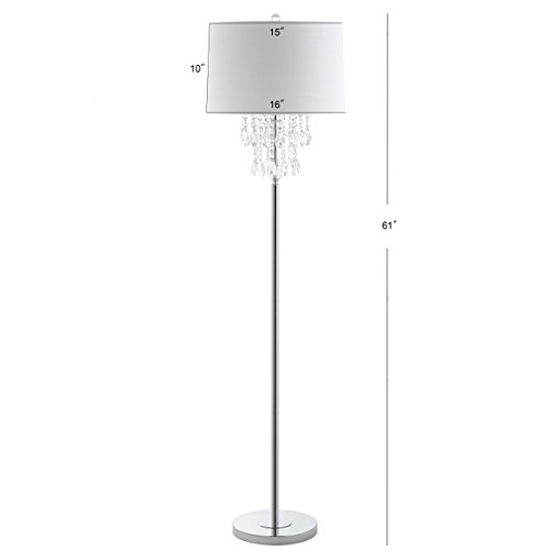 JONATHAN Y JYL2034A Abigail 61" Crystal/Metal LED Floor Lamp Contemporary,Transitional,Traditional,Glam for Bedrooms, Living Room, Office, Reading, Clear/Chrome