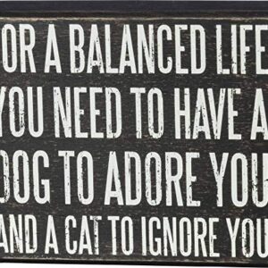 Primitives by Kathy Classic Box Sign, 6.5 x 5.5-Inches, for A Balanced Life You Need