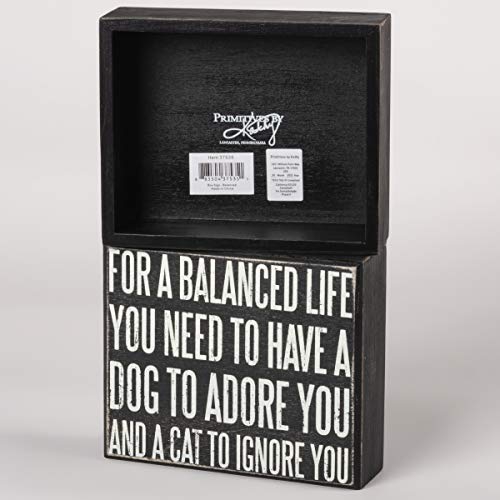 Primitives by Kathy Classic Box Sign, 6.5 x 5.5-Inches, for A Balanced Life You Need