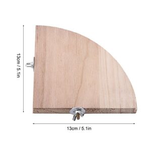 Fdit Bird Wooden Stand Platform Fan Shaped Design for Parrot Cockatiel Parakeet