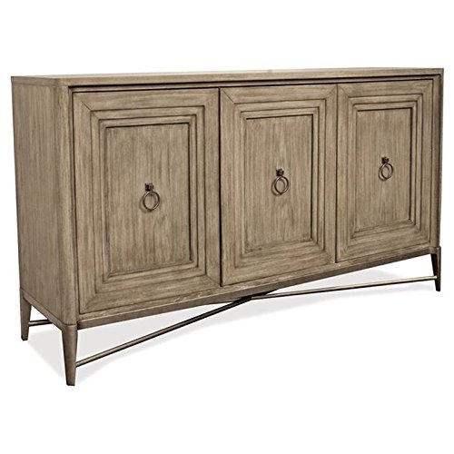 Riverside Furniture Sophie Wood Three Door Buffet in Natural