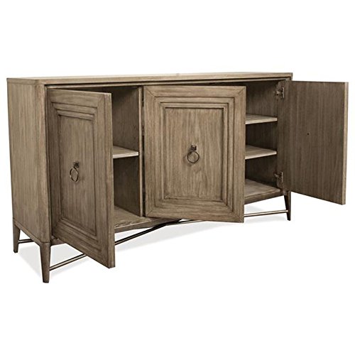 Riverside Furniture Sophie Wood Three Door Buffet in Natural