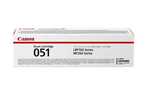 Canon Genuine-Drum, Cartridge 051 Black (2170C001), 1 Pack, for Canon imageCLASS MF269dw, MF267dw, MF264dw, LBP162dw Laser Printers