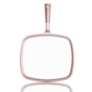 miss sweet handheld mirror makeup mirror (rose gold)