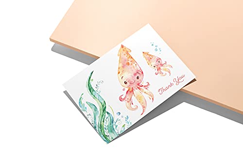 Twigs Baby Shower Thank You Cards - 12 Set - Thick, Blank Greeting Card Assortment With Envelopes - 5.5 x 4.25 In. All Occasion Stationery Paper - Made In USA