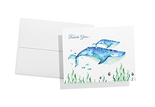 Twigs Baby Shower Thank You Cards - 12 Set - Thick, Blank Greeting Card Assortment With Envelopes - 5.5 x 4.25 In. All Occasion Stationery Paper - Made In USA