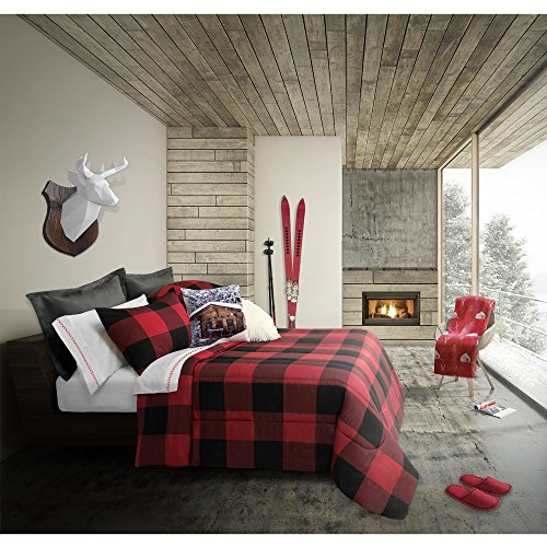 Safdie & Co. Luxury Set Comforter, King, Red/Black 3 - 60545.3K.11