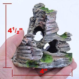 pranovo Mountain View Decor Rockery Landscape Rock Hiding Cave Tree Aquarium Ornament Fish Tank Decoration