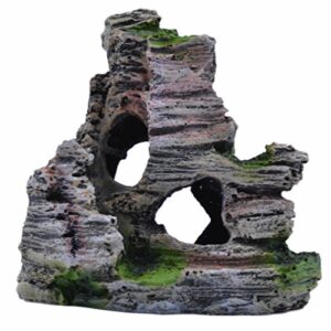 pranovo mountain view decor rockery landscape rock hiding cave tree aquarium ornament fish tank decoration