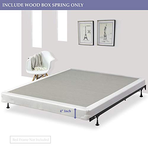 Mattress Solution Fully Assembled Low Profile Wood Traditional Boxspring/Foundation Set, 75" X 48"