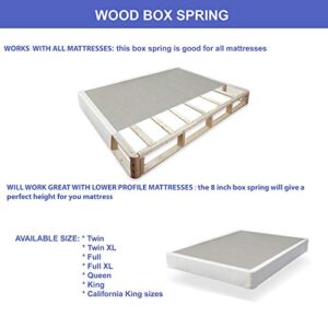 Mattress Solution Fully Assembled Low Profile Wood Traditional Boxspring/Foundation Set, 75" X 48"