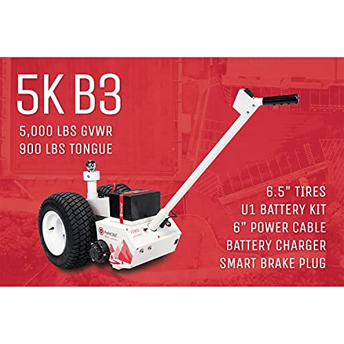 Parkit360 Force 5K Battery Powered Trailer Dolly Utility Dolly for Easy Pulling with 2 Hitch Balls Included, Great for Camper, Cargo, Boat Trailers