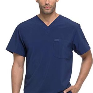 Dickies EDS Essentials Men Scrubs Top Tuckable V-Neck DK635, L, Navy