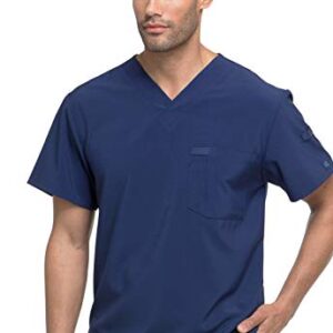 Dickies EDS Essentials Men Scrubs Top Tuckable V-Neck DK635, L, Navy