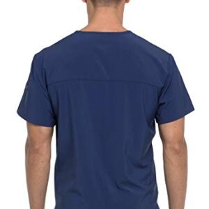 Dickies EDS Essentials Men Scrubs Top Tuckable V-Neck DK635, L, Navy