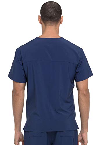 Dickies EDS Essentials Men Scrubs Top Tuckable V-Neck DK635, L, Navy