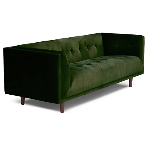 Cecily Sofa, Emerald Green Velvet