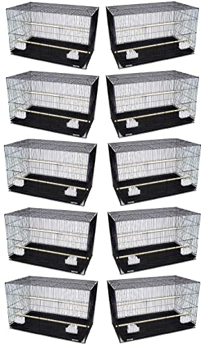 Lot of Ten Aviary Breeding Breeder Lovebird Finch Parakeet Finch Flight Cage 20"x14"x14"H