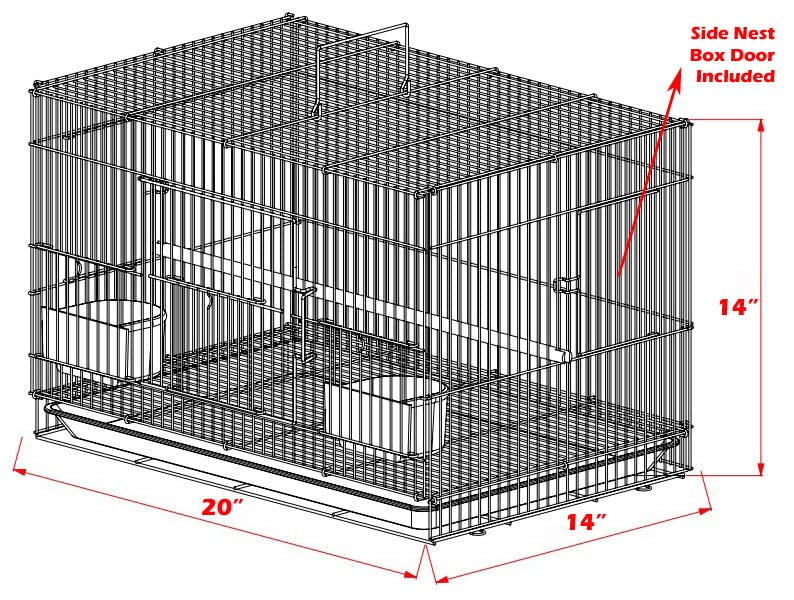 Lot of Ten Aviary Breeding Breeder Lovebird Finch Parakeet Finch Flight Cage 20"x14"x14"H