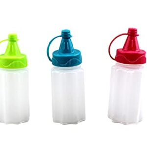 Home & Style Mini Condiment Set of 6 Ketchup Mustard Mayo Squeeze Bottles Travel BBQ School Picnic BPA FREE