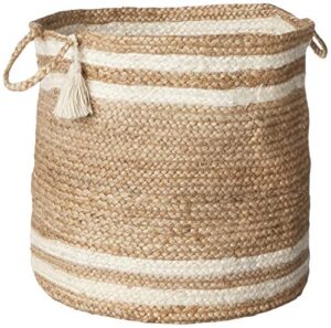 lr home betsy basket, 19" x 19" x 19", tan/white