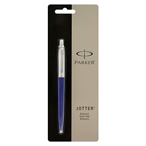 Parker Jotter 3 Colours - 1 Black + 1 Blue + 1 Red Ballpoint Pen 1.0mm, Medium Point, Black Ink (Jotter Box) (Medium Point, Black)