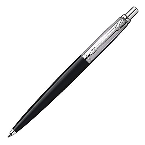 Parker Jotter 3 Colours - 1 Black + 1 Blue + 1 Red Ballpoint Pen 1.0mm, Medium Point, Black Ink (Jotter Box) (Medium Point, Black)