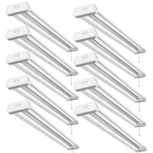 42w linkable led shop light for garage bbounder 48 inch 4ft 5000k led work shop light led utility shop light ceiling fixture (10 pack)