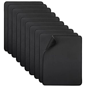 ktrio 10 pack mouse pad, small mouse pads with stitched edges, [30% larger] mousepads bulk non-slip rubber base, waterproof mouse pad for computers, gaming, office & home, 11 x 8.5 x 0.12in, black