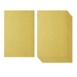 24 Sheets Gold Glitter Paper Cardstock for DIY Crafts, Card Making, Invitations, Double-Sided, 250gsm (8 x 12 In)