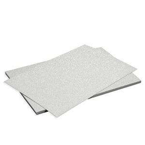 24 Sheets Silver Glitter Cardstock Paper for Scrapbooking, Arts, DIY Sparkle Crafts, 250gsm, Double-Sided (8 x 12 In)