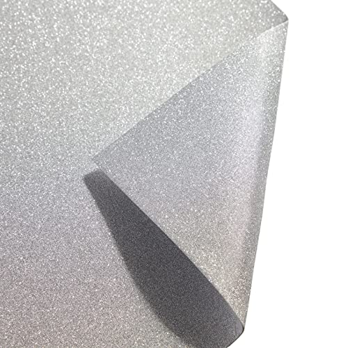 24 Sheets Silver Glitter Cardstock Paper for Scrapbooking, Arts, DIY Sparkle Crafts, 250gsm, Double-Sided (8 x 12 In)