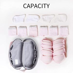 iN. Large Packing Organizer Bra Underwear Storage Bag Travel Lingerie Pouch Organizer Portable Pink … (pink)