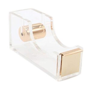 acrylic gold tape dispenser,clear acrylic desk dispenser kit , modern design office desktop tape dispense