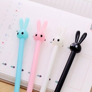 Bluelans 4Pcs Kawaii Rabbit 0.38mm Black Ink Gel Pens Stationery Office School Supplies Rollerball Pens