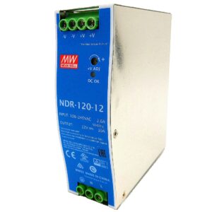 MEAN WELL NDR-120-12 DIN Rail Power Supply 120W 12V 10A Constant Current Low No-Load Loss Overheat Protection